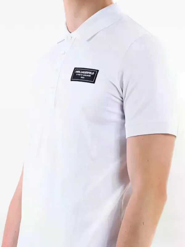 Karl Lagerfeld Logo-patch Polo Shirt
