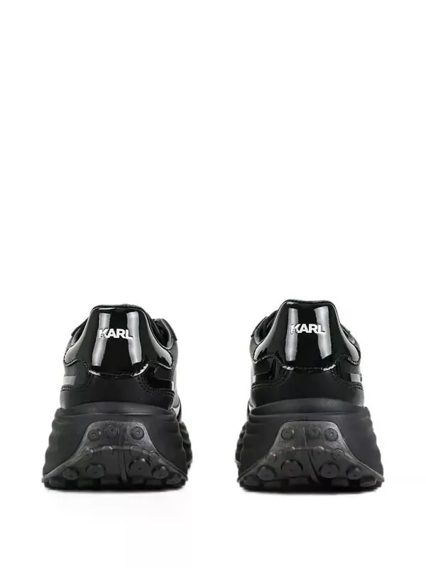 Karl Lagerfeld Krista Signia Logo-embroidered Patent-panel Sneakers