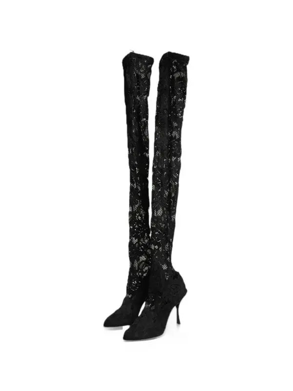 Dolce & Gabbana Taormina Lace Over-the-knee Boots