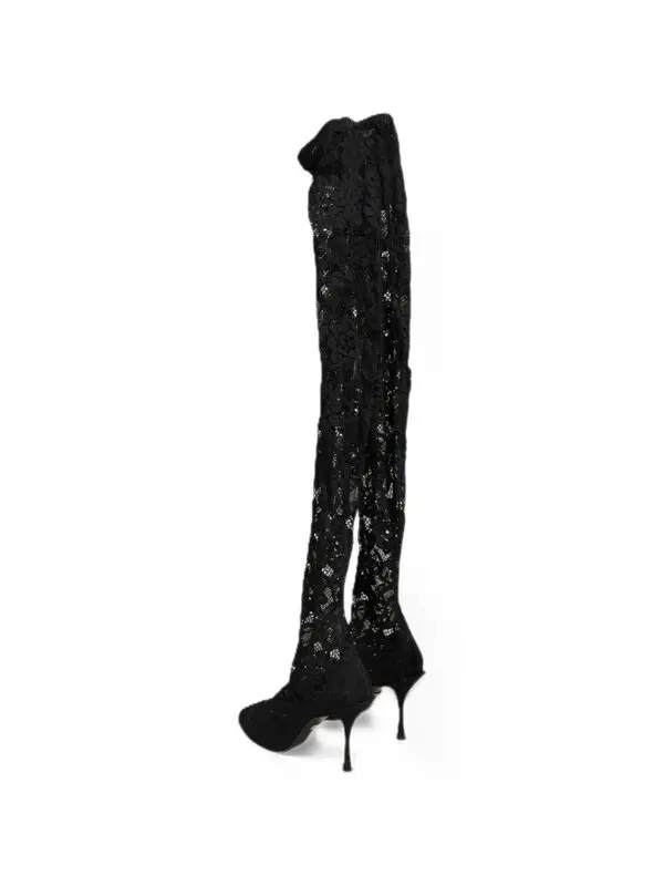 Dolce & Gabbana Taormina Lace Over-the-knee Boots