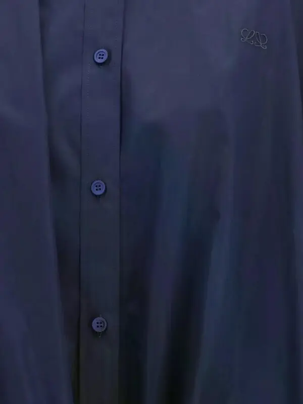 Loewe Balloon Embroidered-logo Shirt - Blue