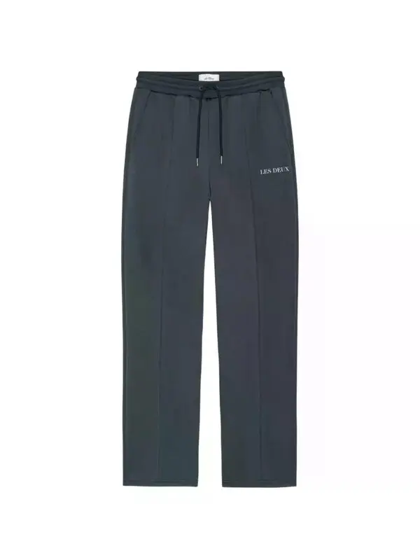LES DEUX Logo-print Pin-tuck Track Pants