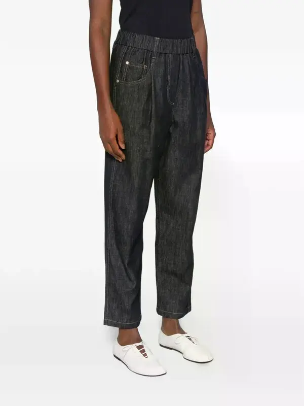 Brunello Cucinelli Pleated Elasticated-waist Jeans