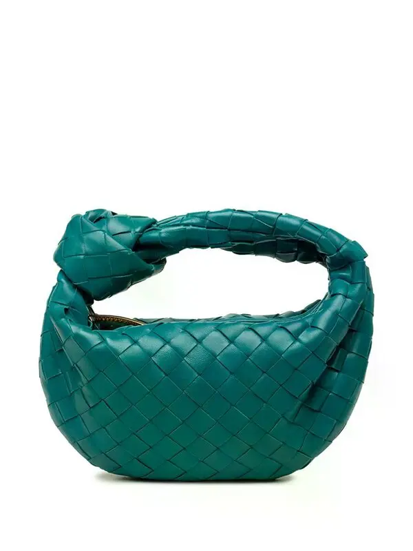 Bottega Veneta 2012-2026 Mini Nappa Intrecciato Jodie Hobo Bag - Blue