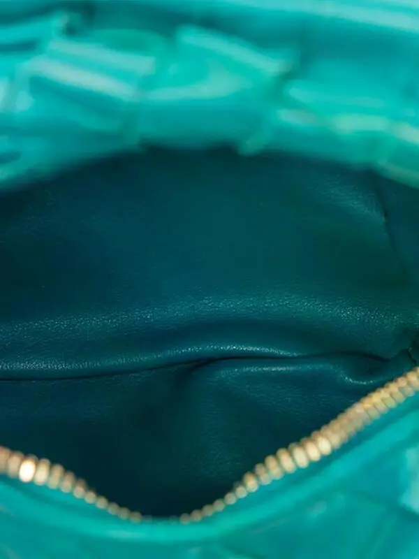Bottega Veneta 2012-2026 Mini Nappa Intrecciato Jodie Hobo Bag - Blue