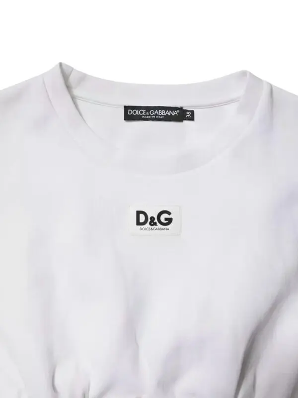 Dolce & Gabbana Cotton-blend Corset-style Blouse Top