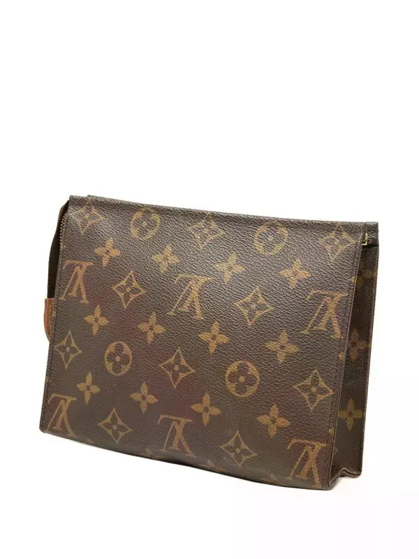 LOUIS VUITTON 2004 Monogram Toiletry Pouch 19 Clutch Bag - Brown