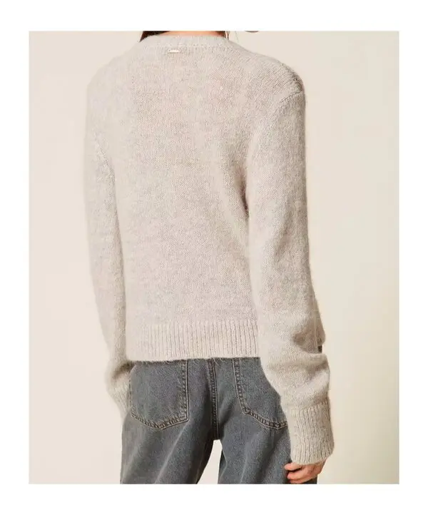 TWINSET Jacquard Diamond Cardigan