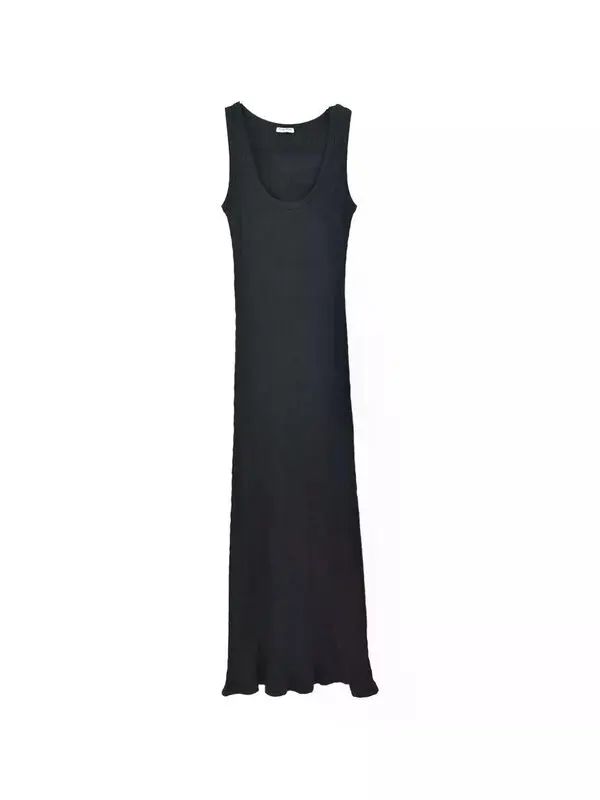 Miu Miu 2018 Ribbed Tank Dress - Black