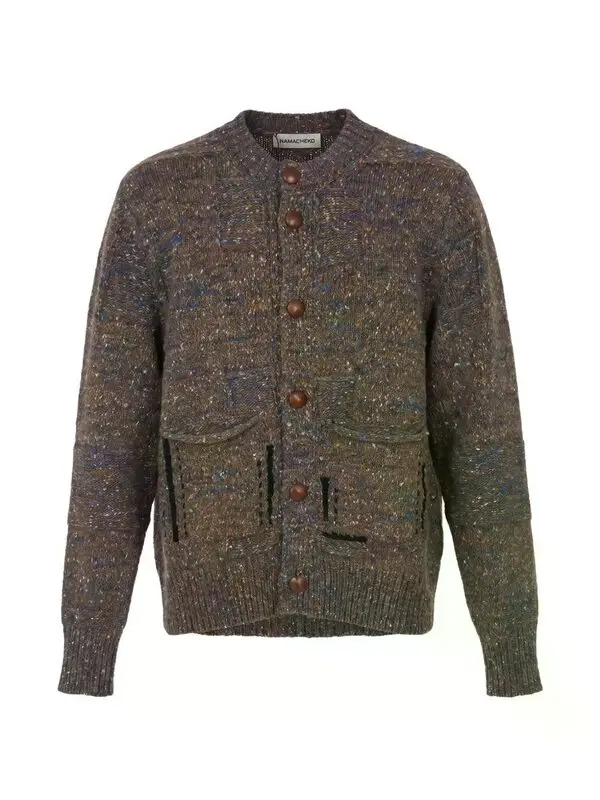 NAMACHEKO Elric Button-up Flecked Cardigan