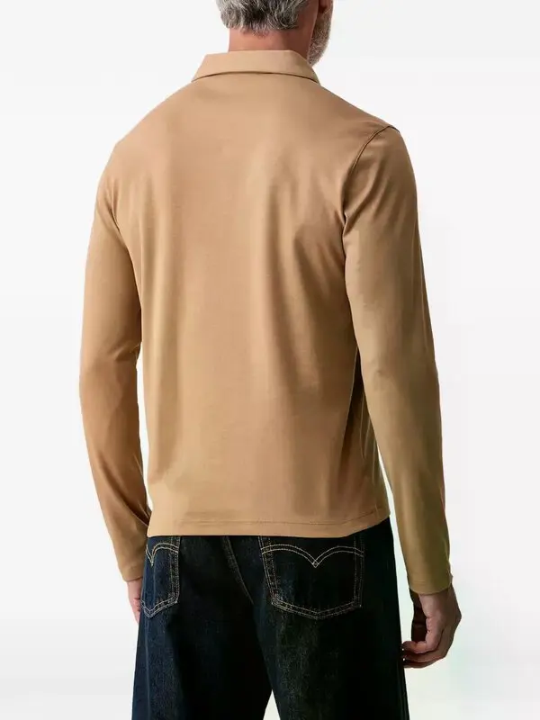 Michael Kors Long-sleeved Polo Shirt In Cotton
