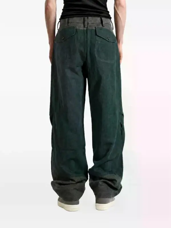 ZIGGY CHEN Articulated Knee Panelled Wide-leg Jeans