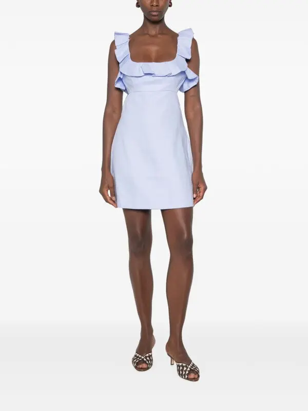 Zimmermann Ruffled Cut-out Mini Dress