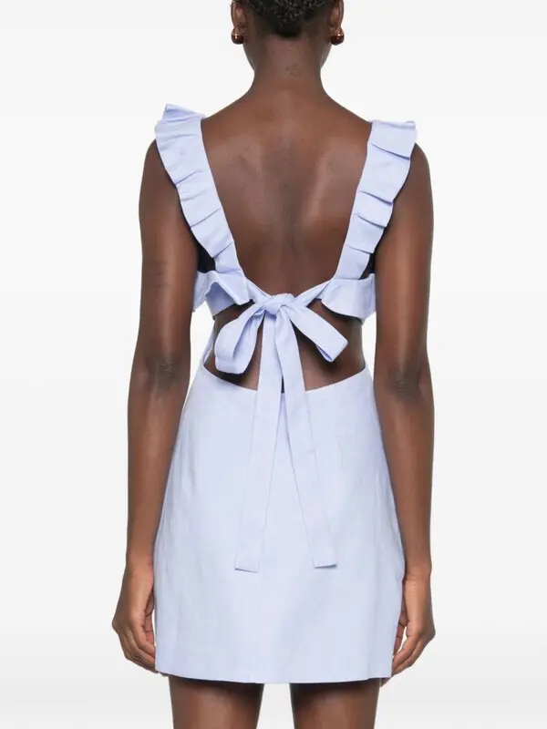 Zimmermann Ruffled Cut-out Mini Dress