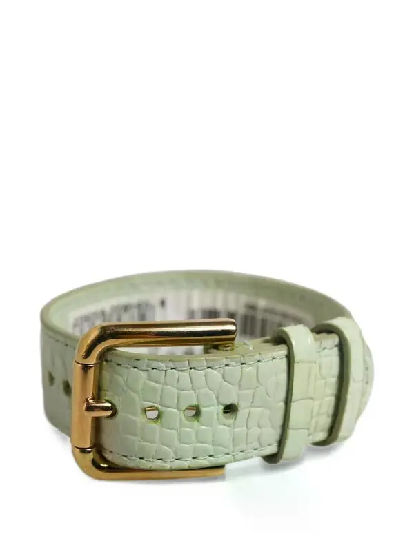 Dolce & Gabbana Textured Leather Bracelet - Neutrals