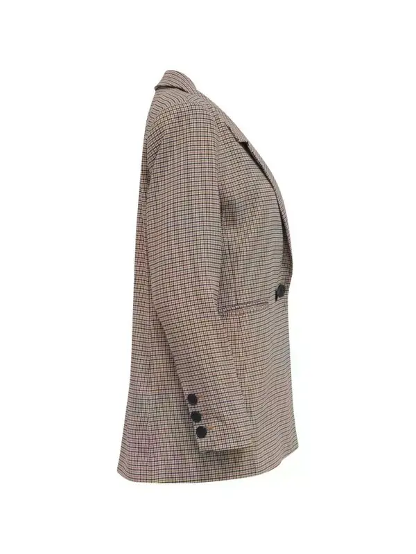 ANINE BING Houndstooth-print Double-breasted Blazer