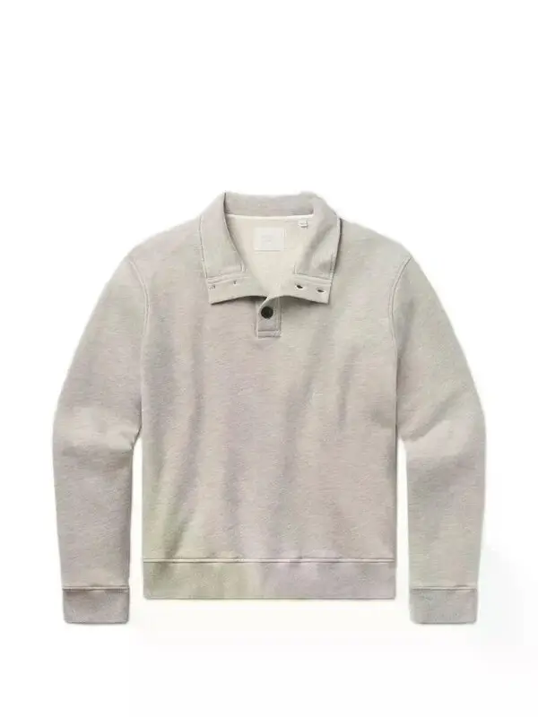 Citizens Of Humanity Button-placket Fleece Sweatshirt - Grey