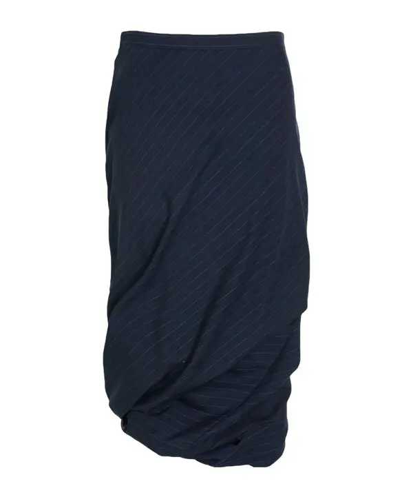 Balenciaga Striped Asymmetric Skirt