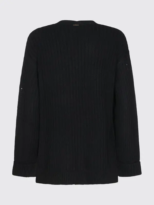 TWINSET Wool Blend Cardigan With Rhinestones