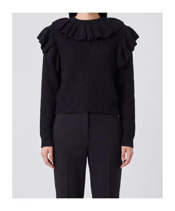 TWINSET Jumper With Lurex Yarn And Ruffles