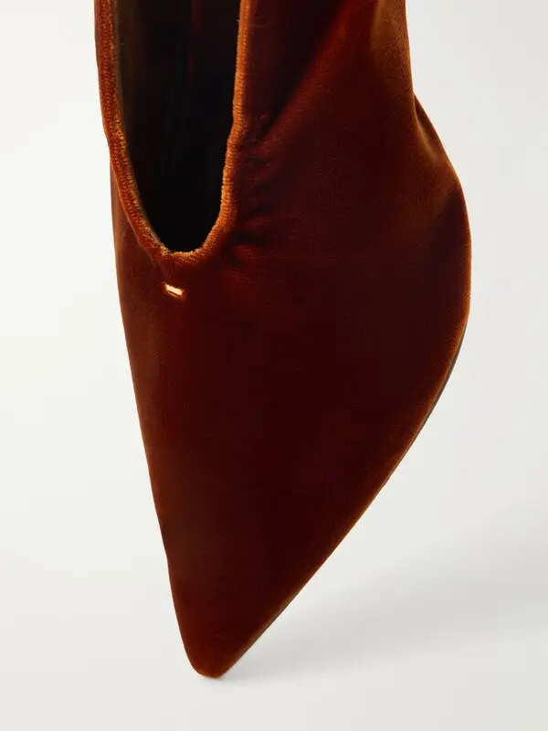 Khaite Miriam 50 Velvet Pumps - Orange