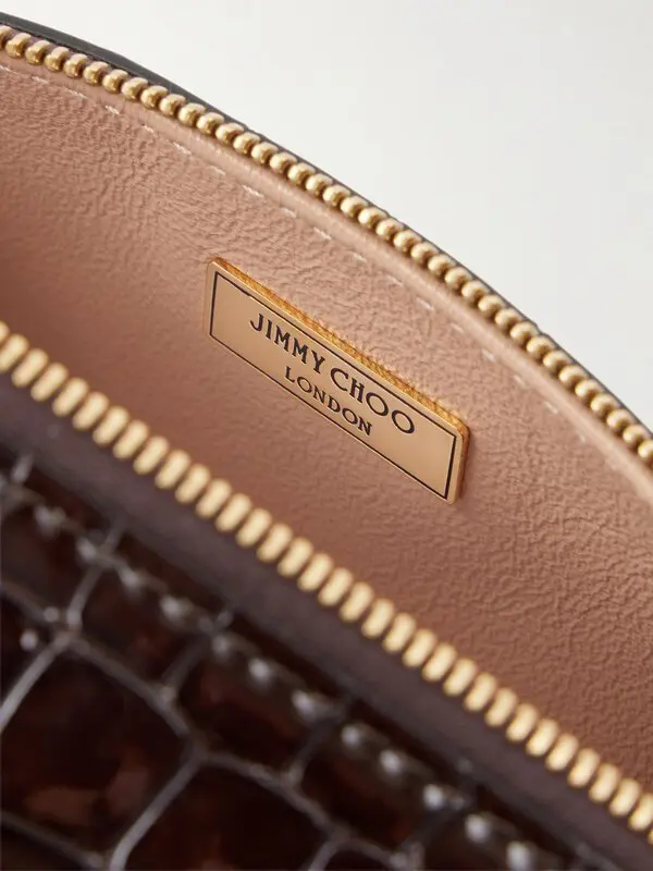 JIMMY CHOO Tube Mini Croc-effect Leather Shoulder Bag