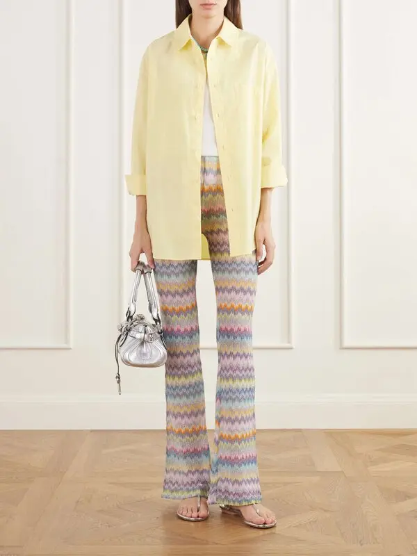 Missoni Striped Crochet-knit Flared Pants