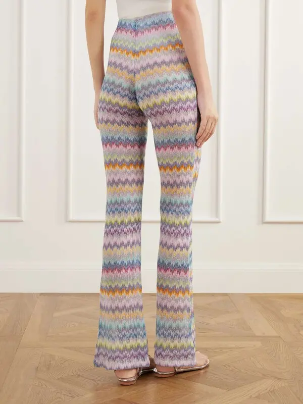 Missoni Striped Crochet-knit Flared Pants