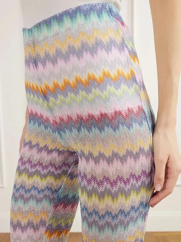 Missoni Striped Crochet-knit Flared Pants