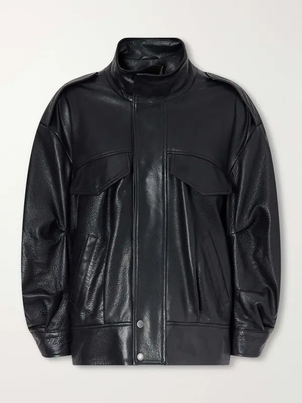 Nour Hammour Nomi Full-grain Leather Jacket