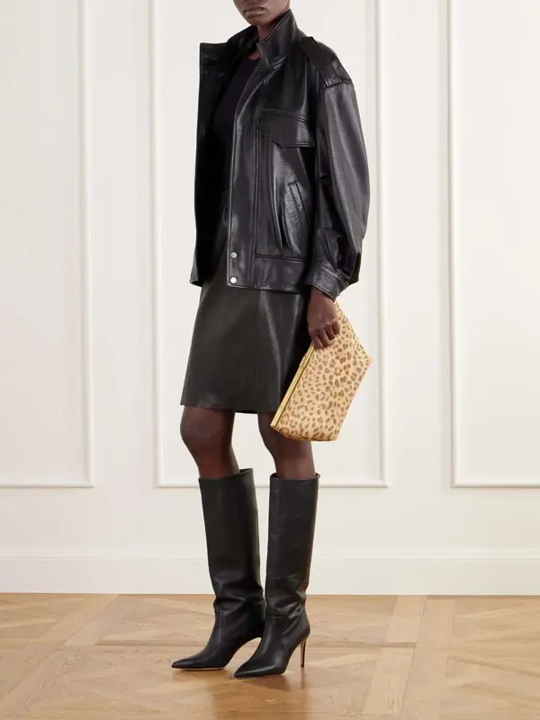 Nour Hammour Nomi Full-grain Leather Jacket