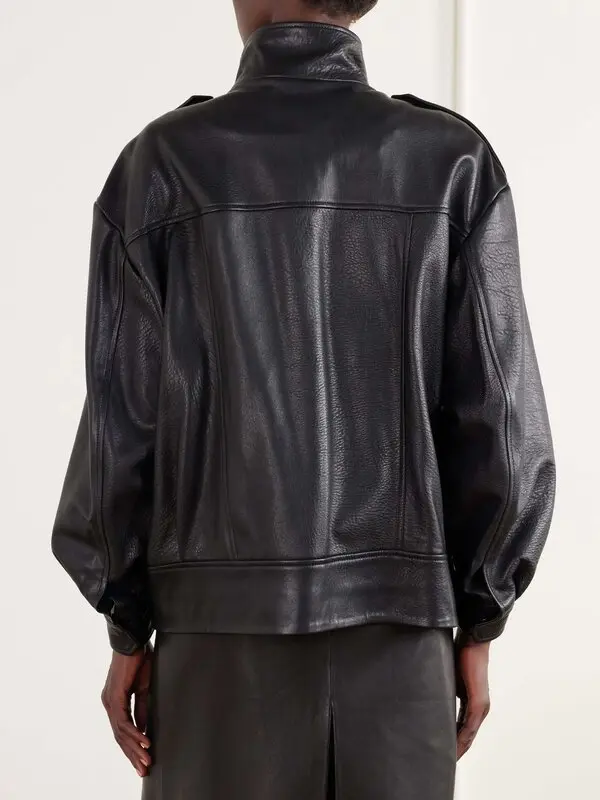 Nour Hammour Nomi Full-grain Leather Jacket
