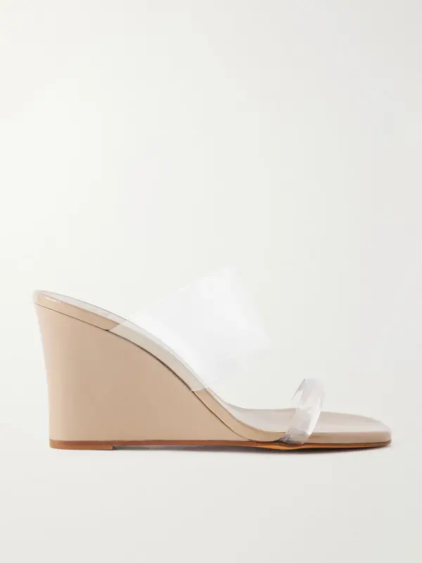 MARYAM NASSIR ZADEH Olympia 95 Pvc Wedge Sandals - Beige
