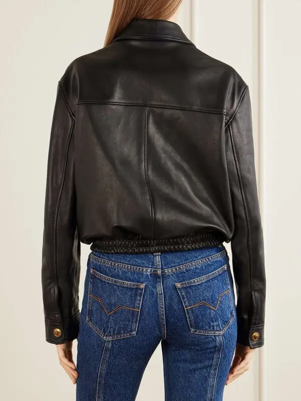 Versace Medusa-embellished Leather Blouson Jacket
