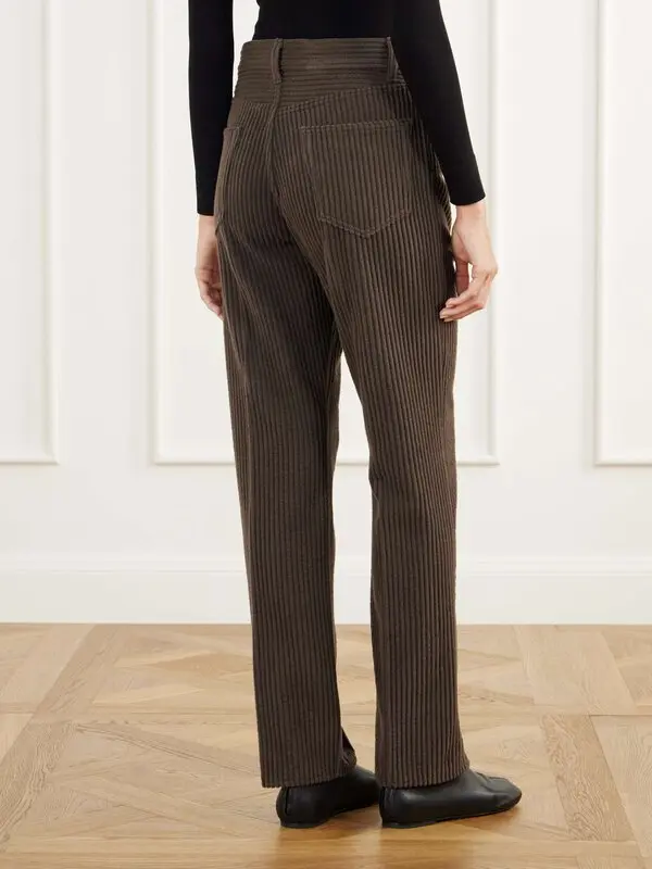 Auralee Wool And Cashmere-blend Corduroy Straight-leg Pants