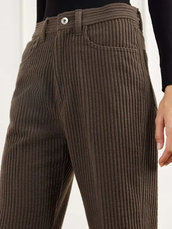 Auralee Wool And Cashmere-blend Corduroy Straight-leg Pants