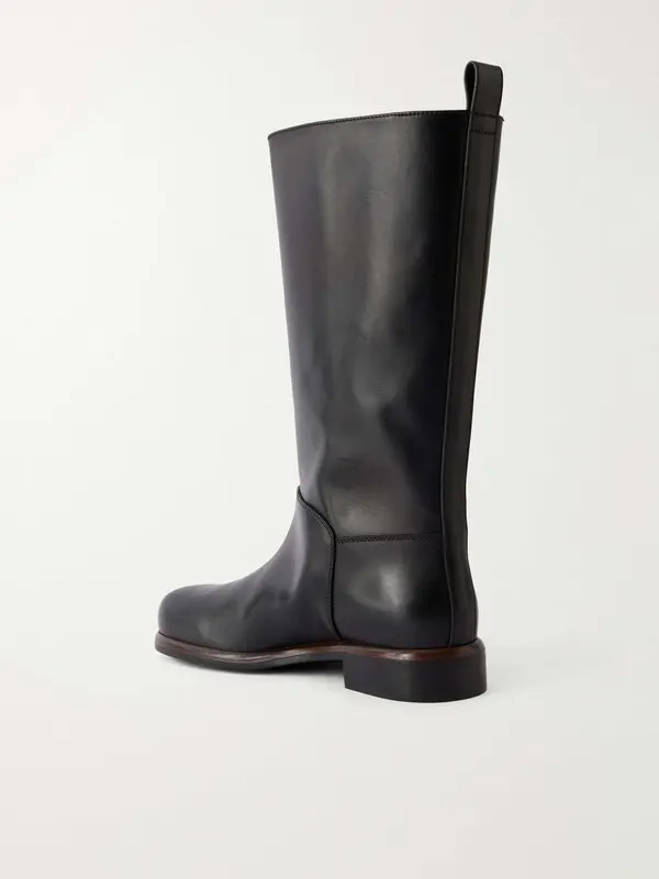 Proenza Schouler Esme Logo-embossed Leather Knee Boots