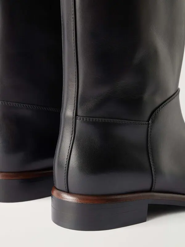 Proenza Schouler Esme Logo-embossed Leather Knee Boots