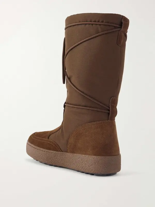 Moon Boot Ltrack Legacy Suede-trimmed Nylon Knee Boots