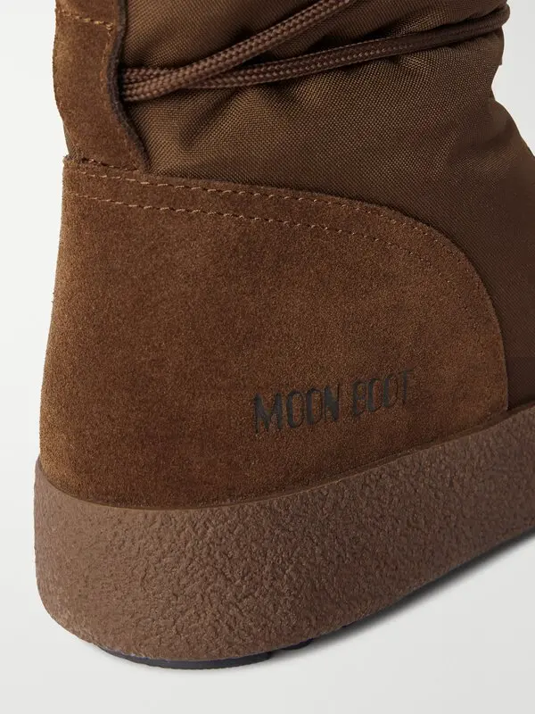 Moon Boot Ltrack Legacy Suede-trimmed Nylon Knee Boots - Brown