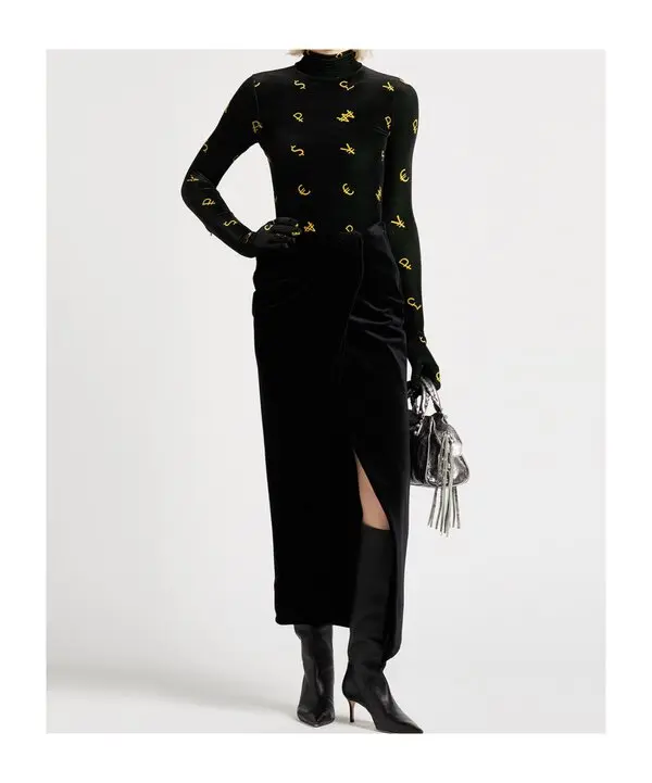 Balenciaga Velvet Skirt