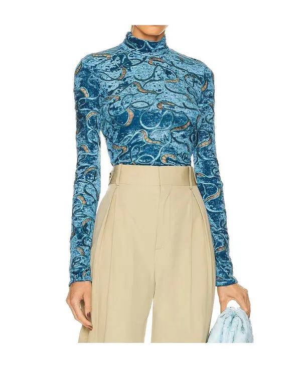 Stella McCartney Velvet Long-sleeved Blouse
