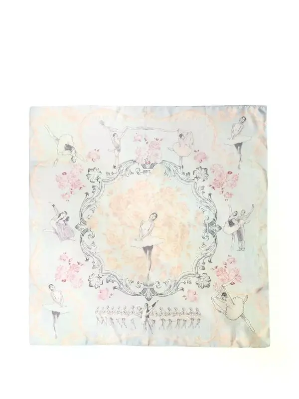 Dolce & Gabbana Ballerina Floral-print Scarf - Neutrals