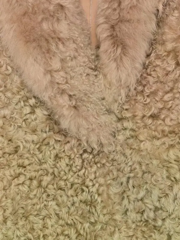 BLANCHA Shearling-effect Lapel Coat