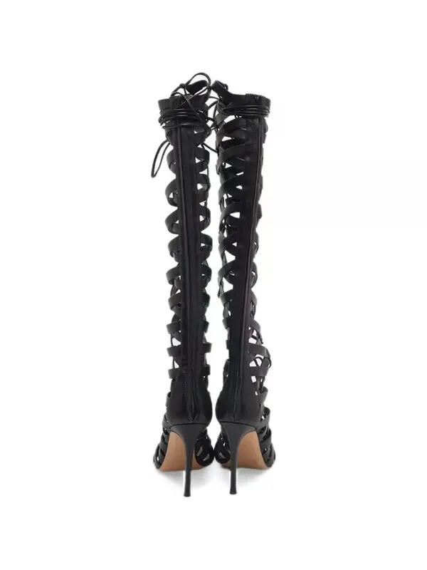 GIANVITO ROSSI Catherine Leather Gladiator Boots