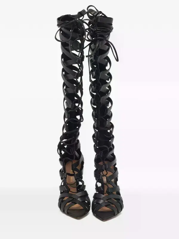 GIANVITO ROSSI Catherine Leather Gladiator Boots