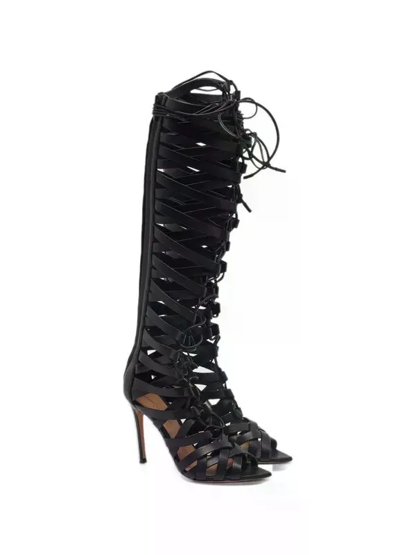 GIANVITO ROSSI Catherine Leather Gladiator Boots