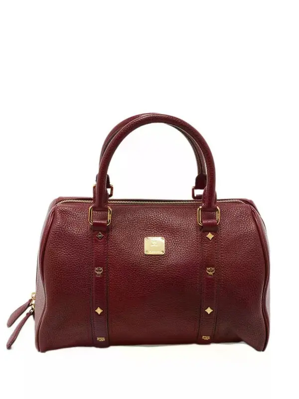 Mcm Studded Boston Tote Bag