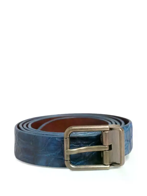 Dolce & Gabbana Croc-effect Leather Belt