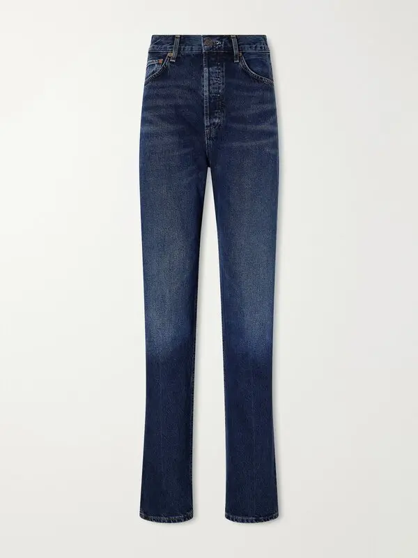 AGOLDE 90's Pinch Waist Long High-rise Straight-leg Jeans - Blue